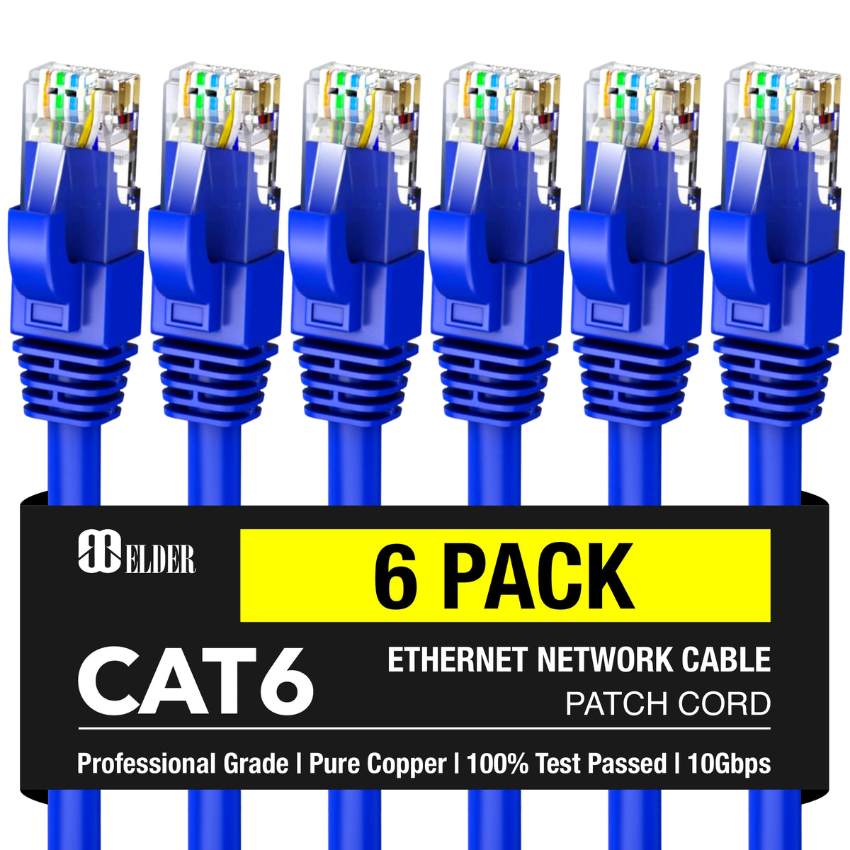 Ethernet Cable Cat6 1.5ft (0.5m) Network Cable x6 Pack Patch Cord LAN