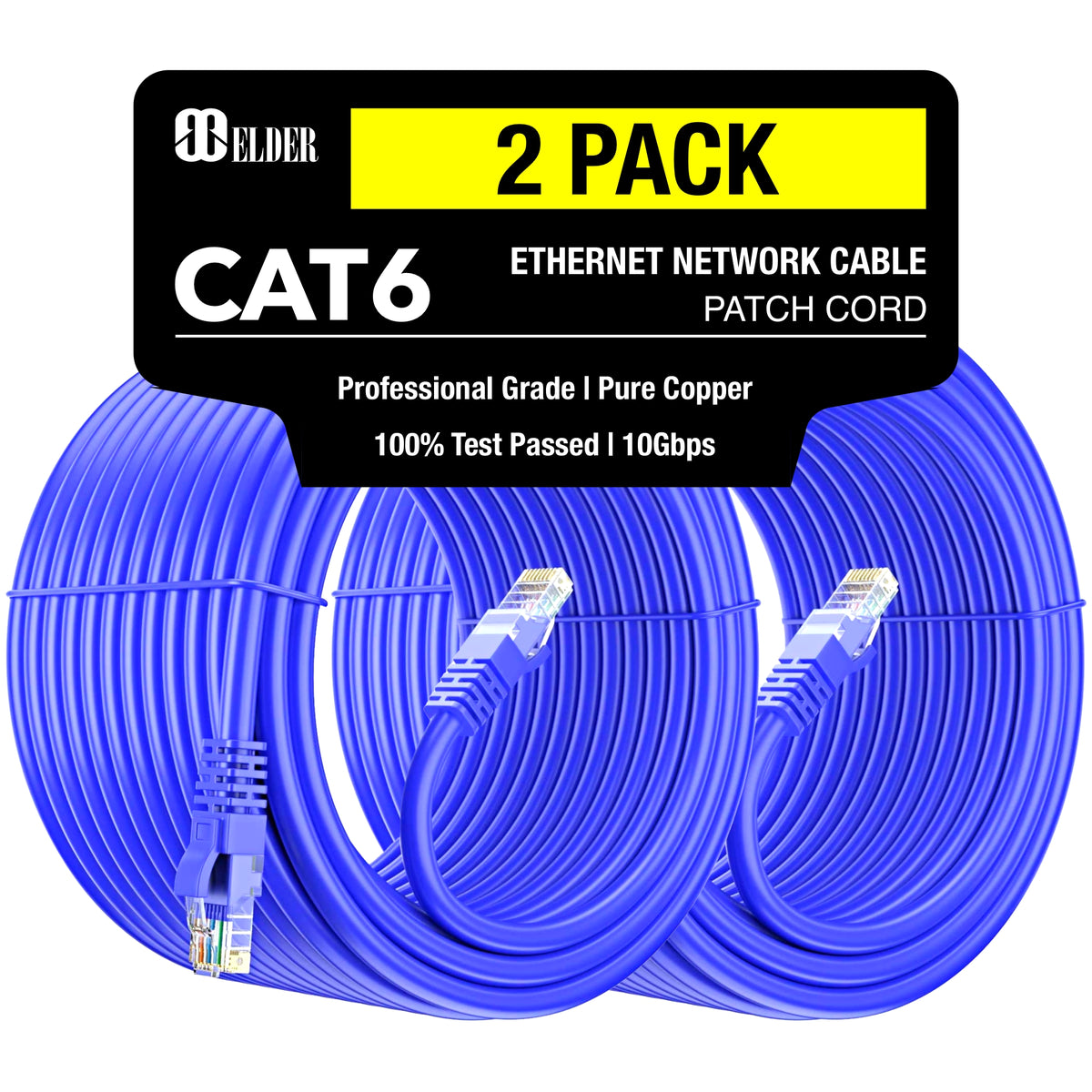 Ethernet Cable Cat6 150ft (45m) Network Cable x2 Pack Patch Cord LAN W