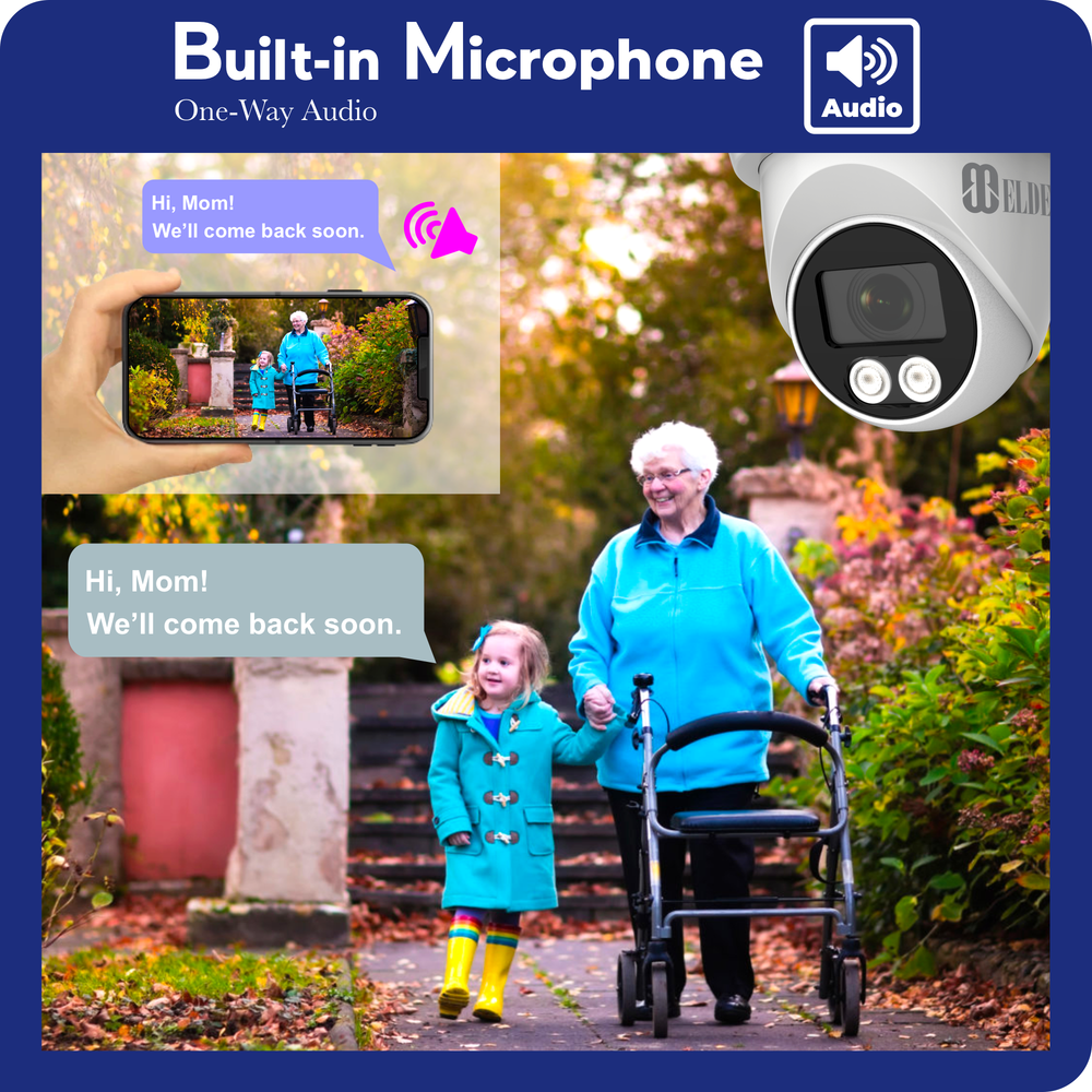 4K Security Camera System Color Night Vision Spotlight, DVR Surveillan