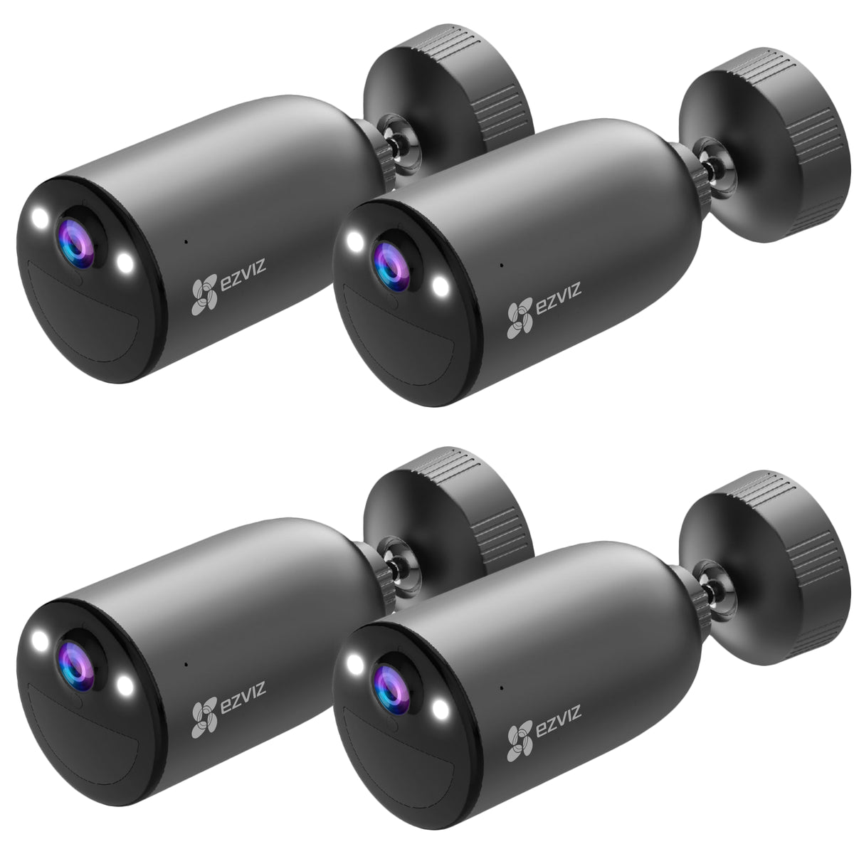 Ezviz Wireless Security Camera Outdoor 2K WiFi Battery 4pcs, Wire-Free