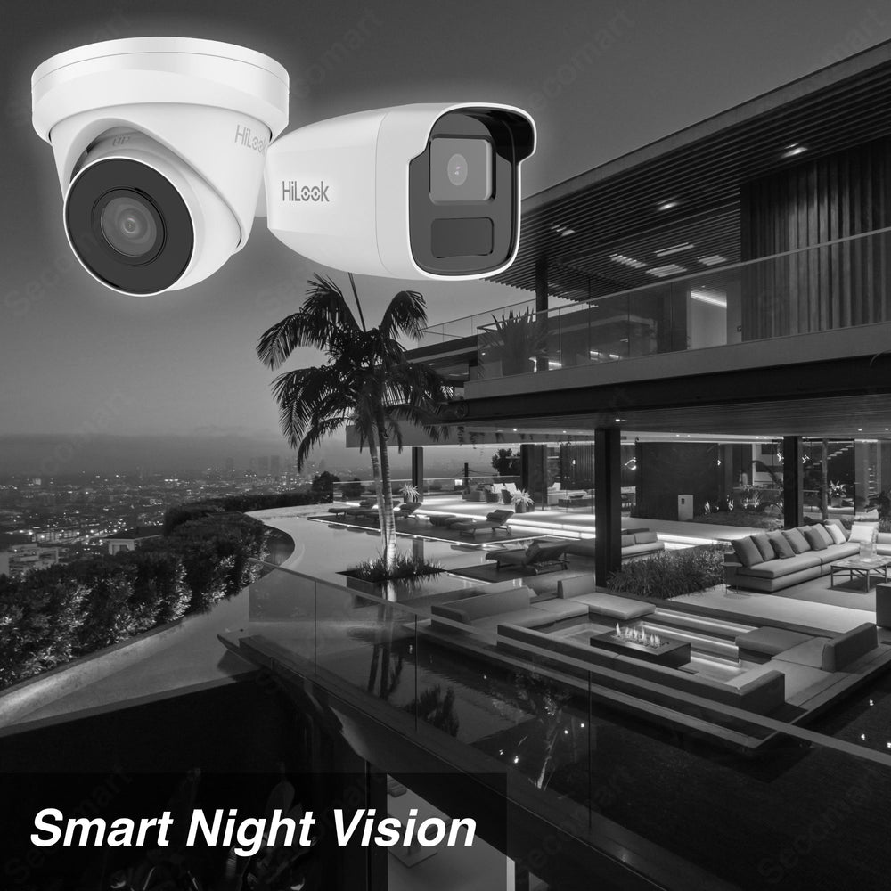 Hilook 4K Security Camera System, 4-Camera PoE NVR Surveillance Kit Ou